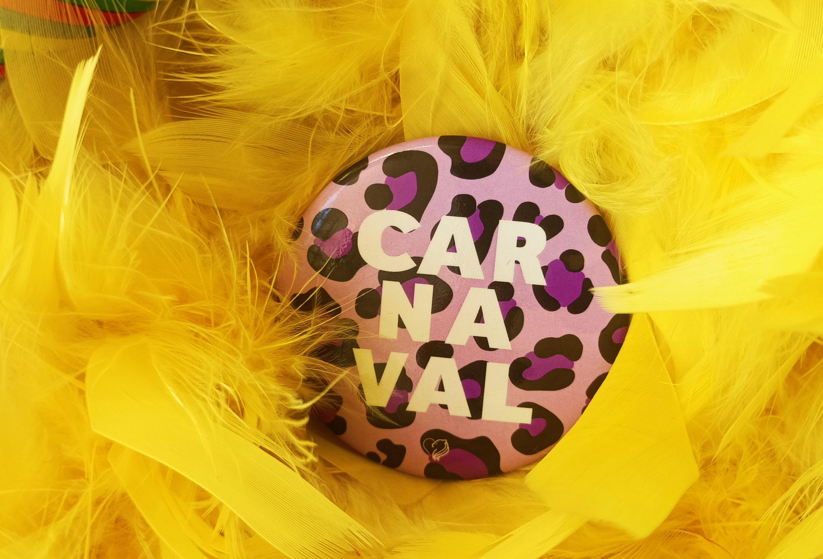 Badge Carnaval léopard violet